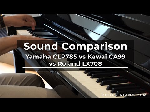 Sound Comparison Yamaha CLP785 vs Kawai CA99 vs Roland LX708 | Digitalpiano.com
