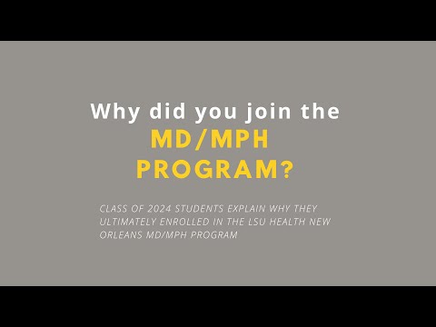 Why I enrolled in MD/MPH