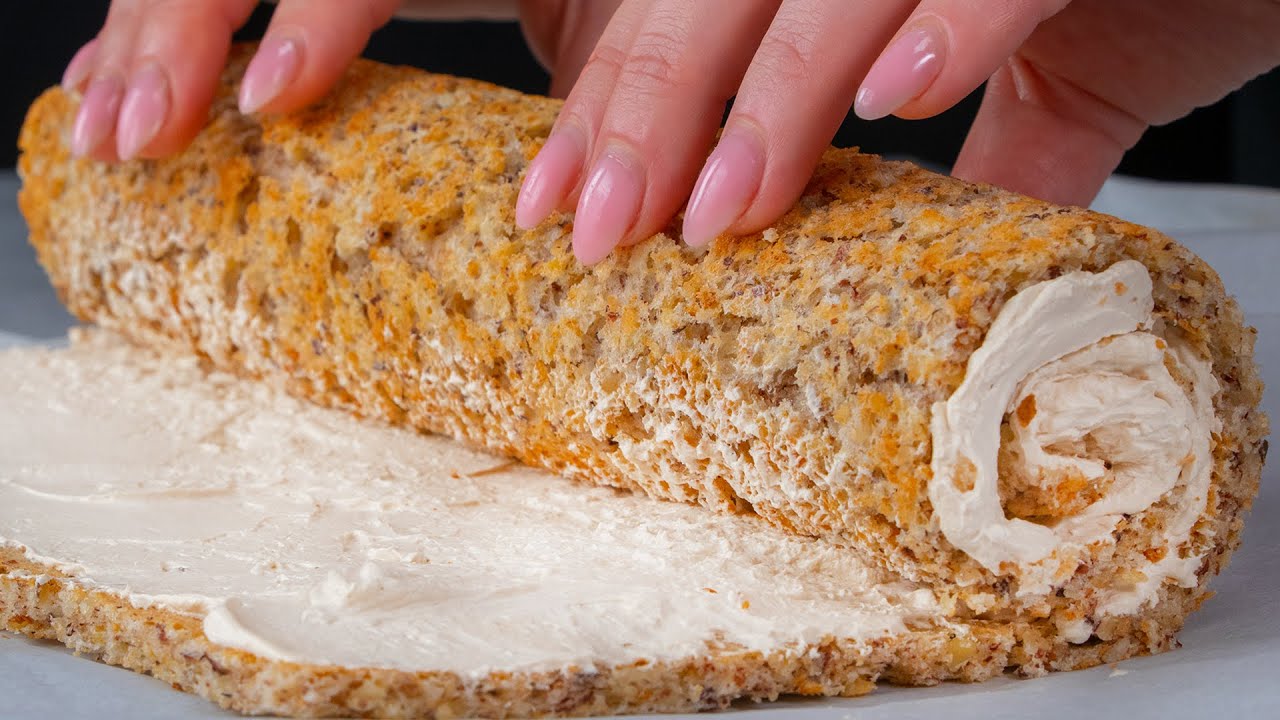 Hazelnut cream and coconut roll – Best Cooking recipes In the world