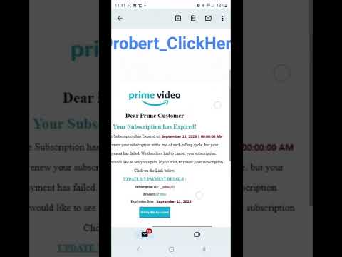 Amazon Prime scam email