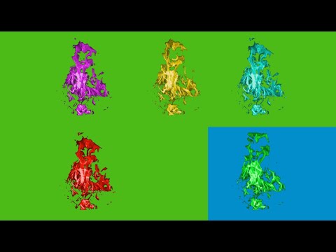 flames with a green (blue) screenIn 5 different colors/free footage/(CCO 1.0)