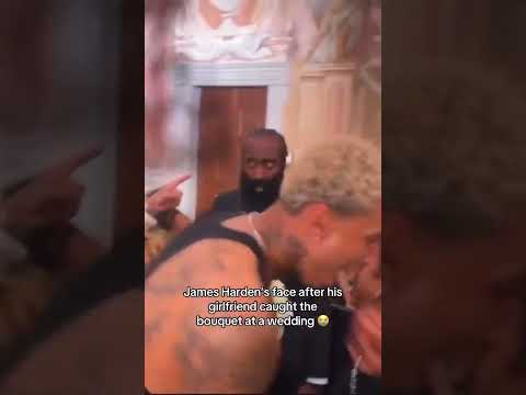 James Harden's Reaction To Girlfriend Catching Wedding Bouquet