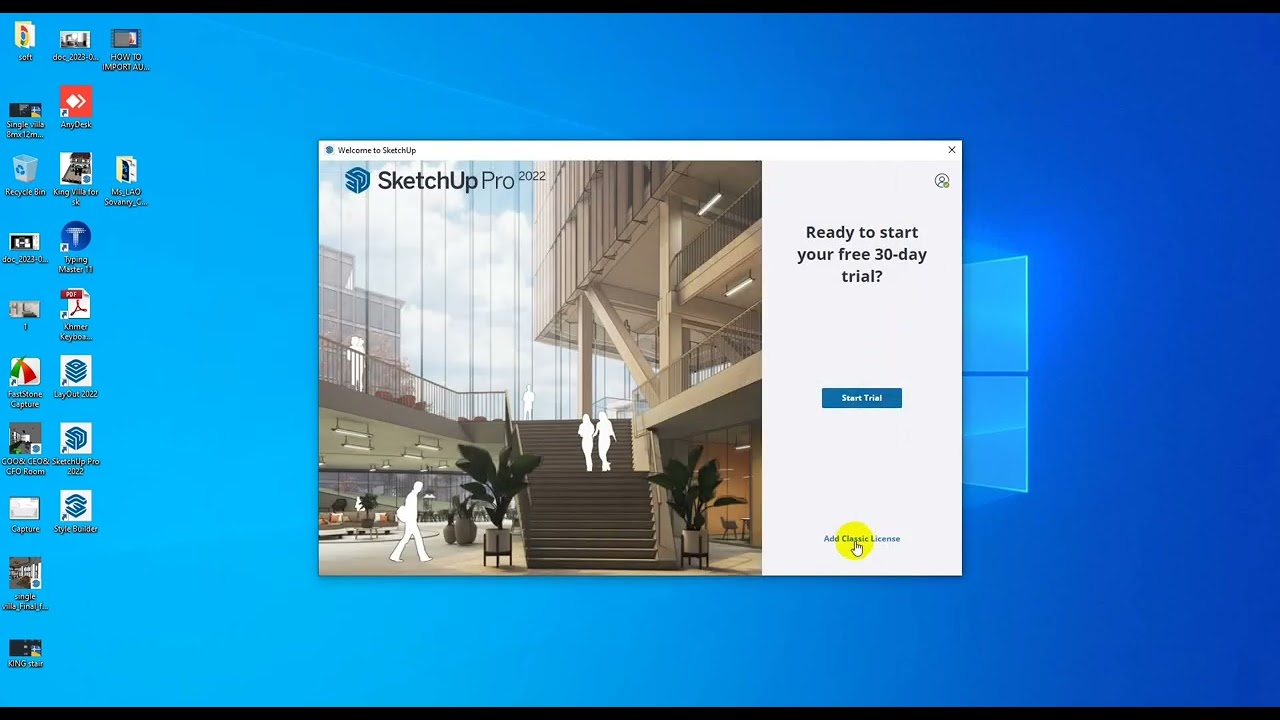 How to install skethup 2022 fast and easy, របៀបតម្លើងកម្មវិធី sk2022 full crack.