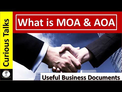 What is MOA and AOA in Hindi ? Memorandum of Association Company ? Article of Association in Hindi