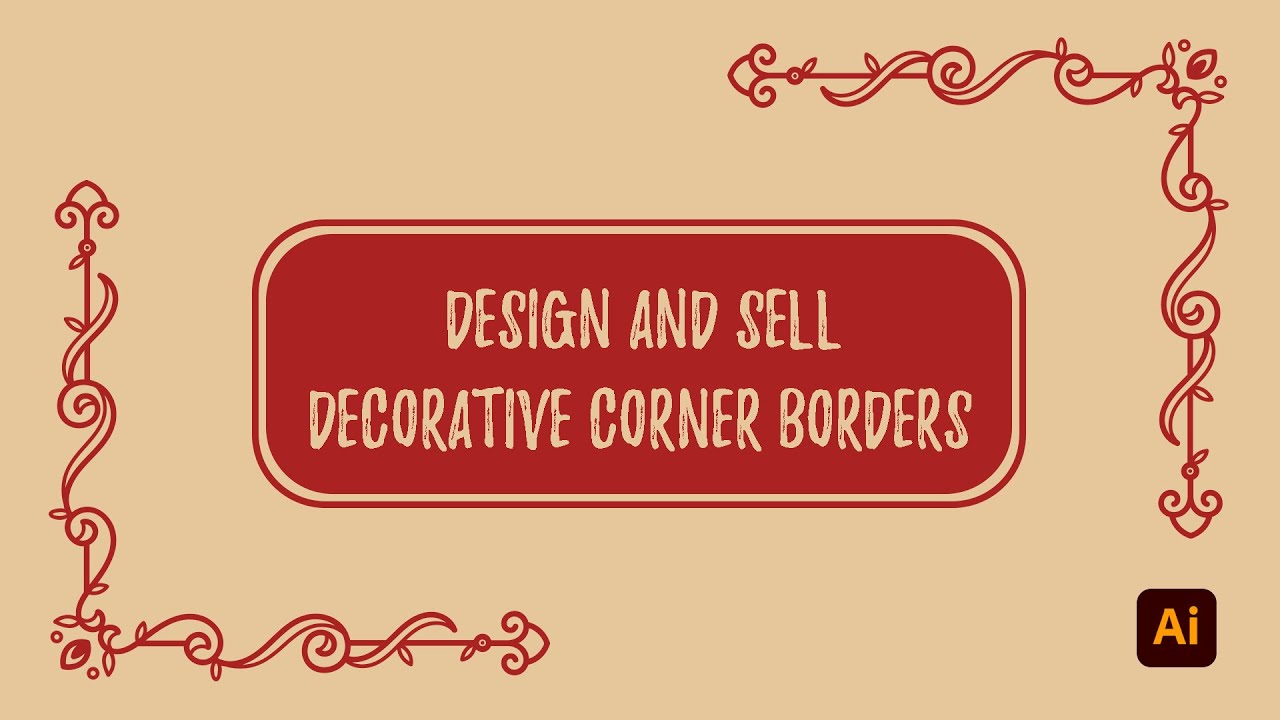Design Decorative Corner Elements in Adobe Illustrator for Digital Products