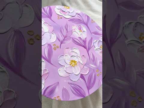 Purple Textured Flowers | CAMILLA CREATIONS #camillacreations #flowerpainting #texturedart #artist