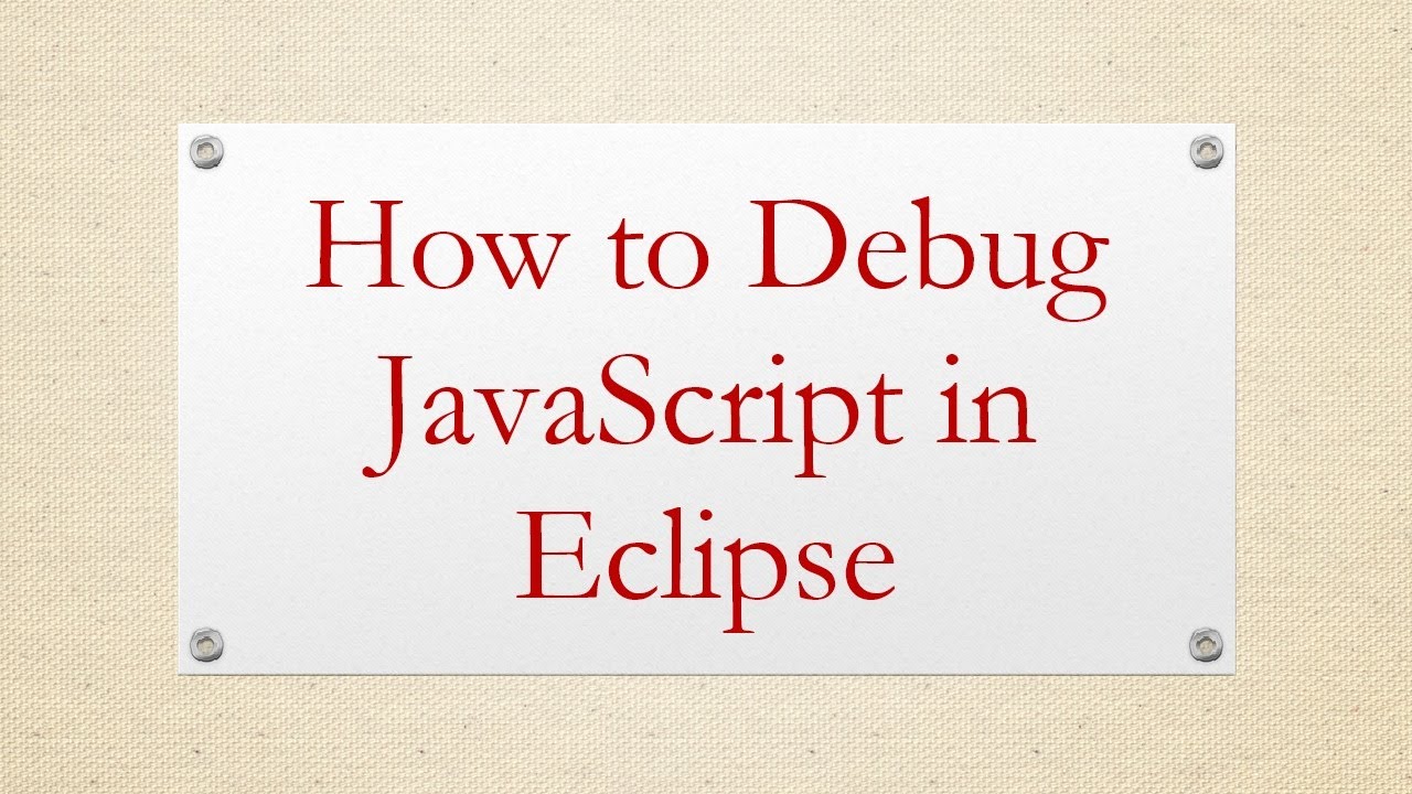 How to Debug JavaScript in Eclipse