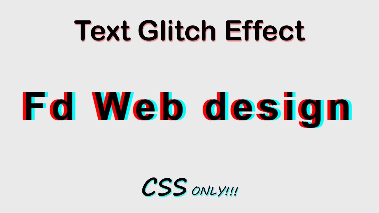 CSS Text Glitch Effect | CSS Animation