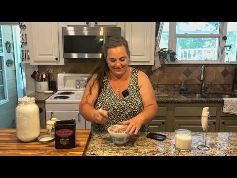 Nesquik chocolate milk powder. Save your money and make your own with three ingredients!