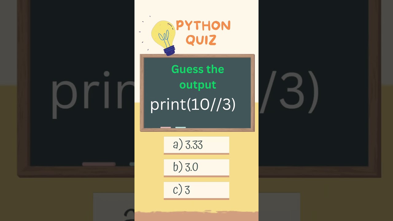 Python operators | Quiz