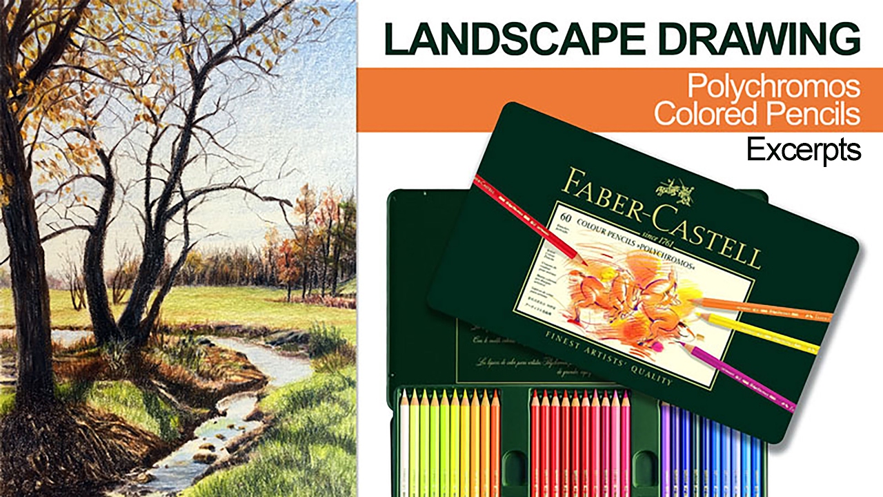 Landscape Drawing With Colored Pencils