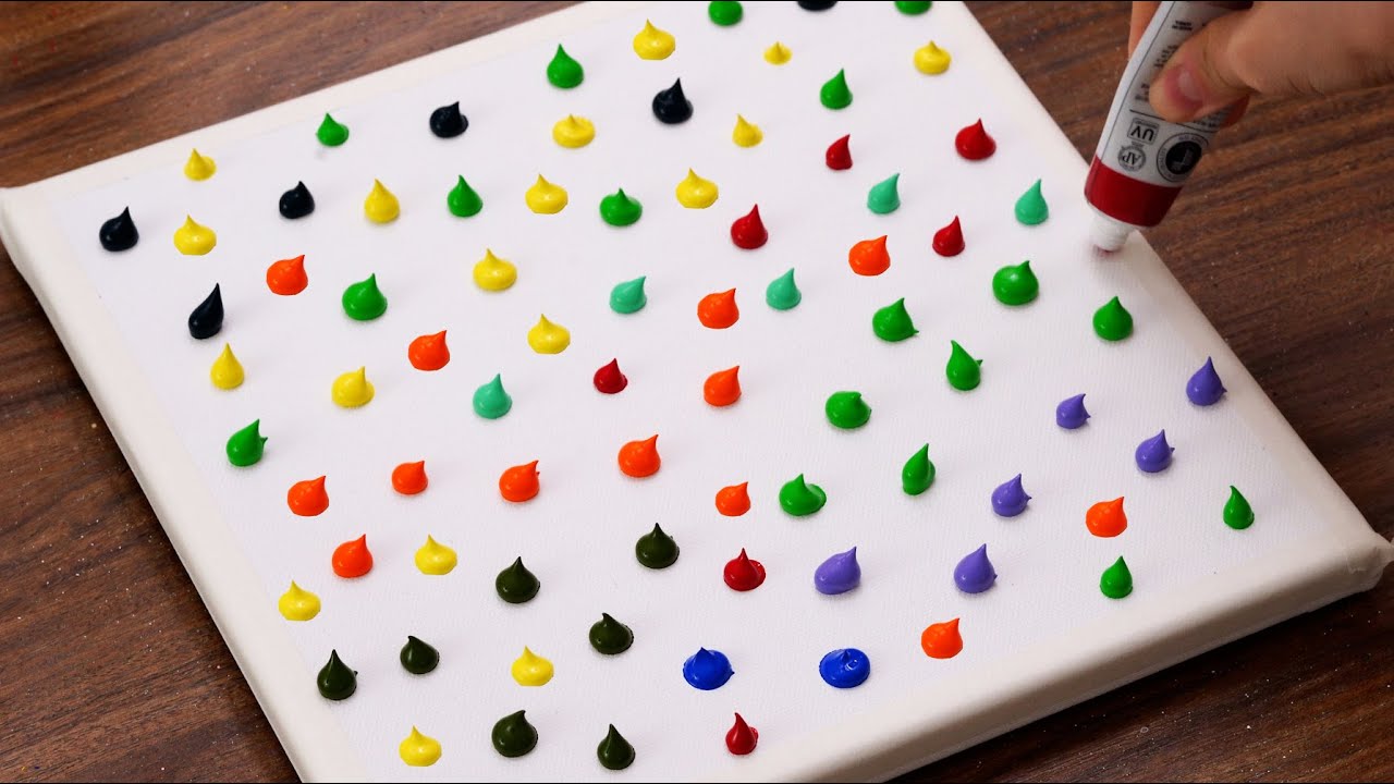 Easy Flowers Field Acrylic Painting Technique｜Painting For Beginners (1435)｜Oddly Satisfying