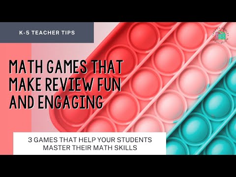 3 Games for Math Review in Elementary