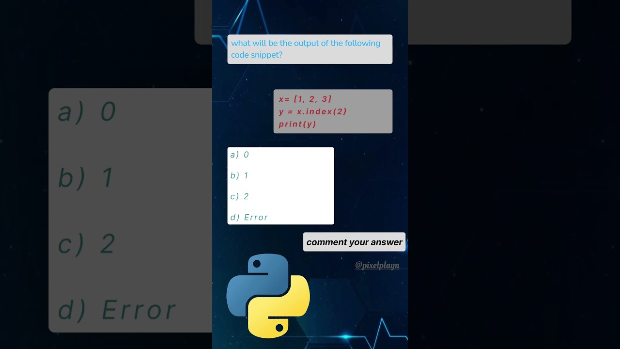 What will be the output of the following code snippet? #python #techskills #coding #techeducation
