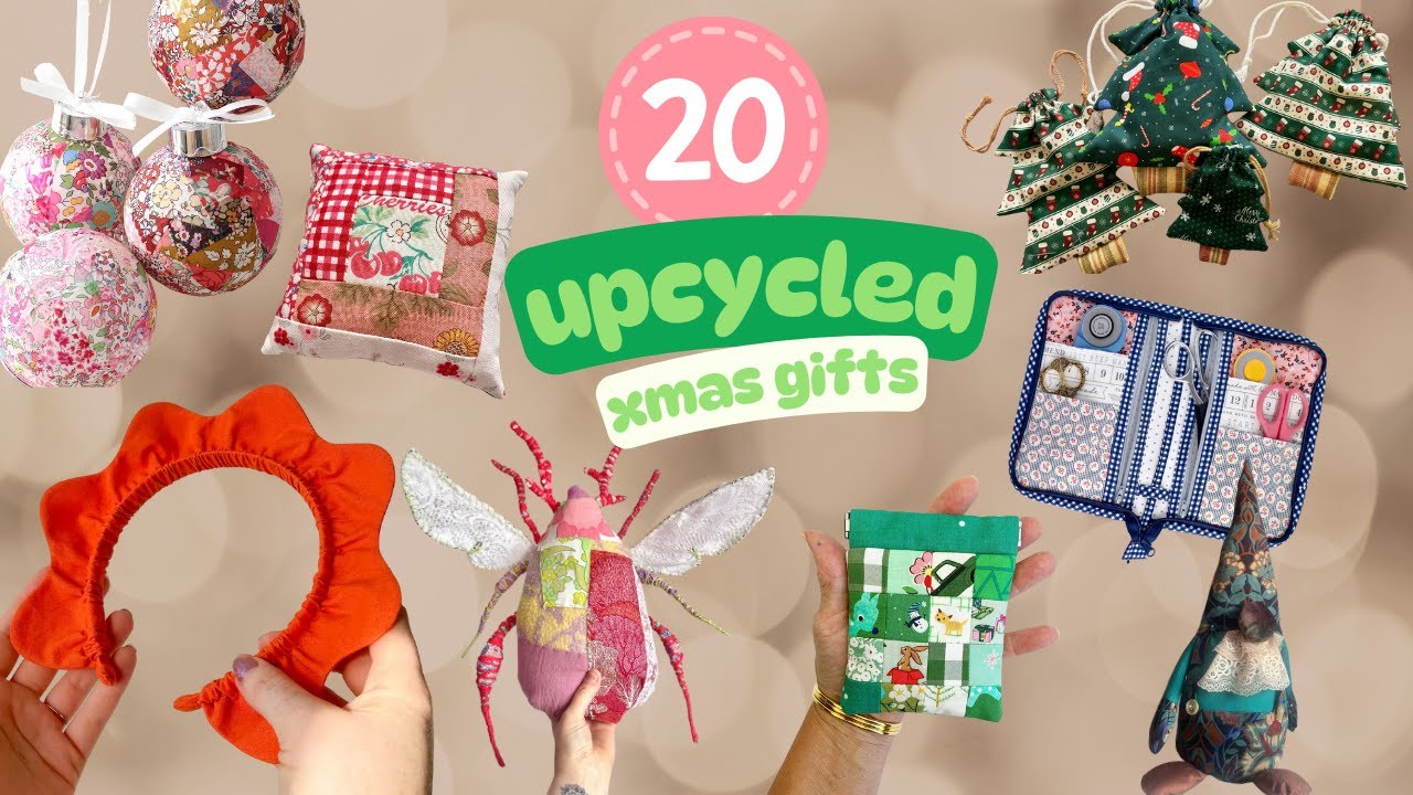 20 easy Christmas sewing projects that use your fabric scraps + upcycled xmas gifts DIY