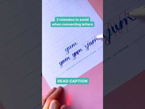 3 mistakes to AVOID when connecting letters | Calligraphy Tips
