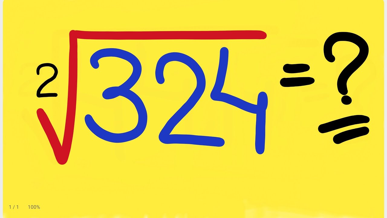 🎯 “Find the Square Root of 324 Instantly!”  | Squares and Squares Root |