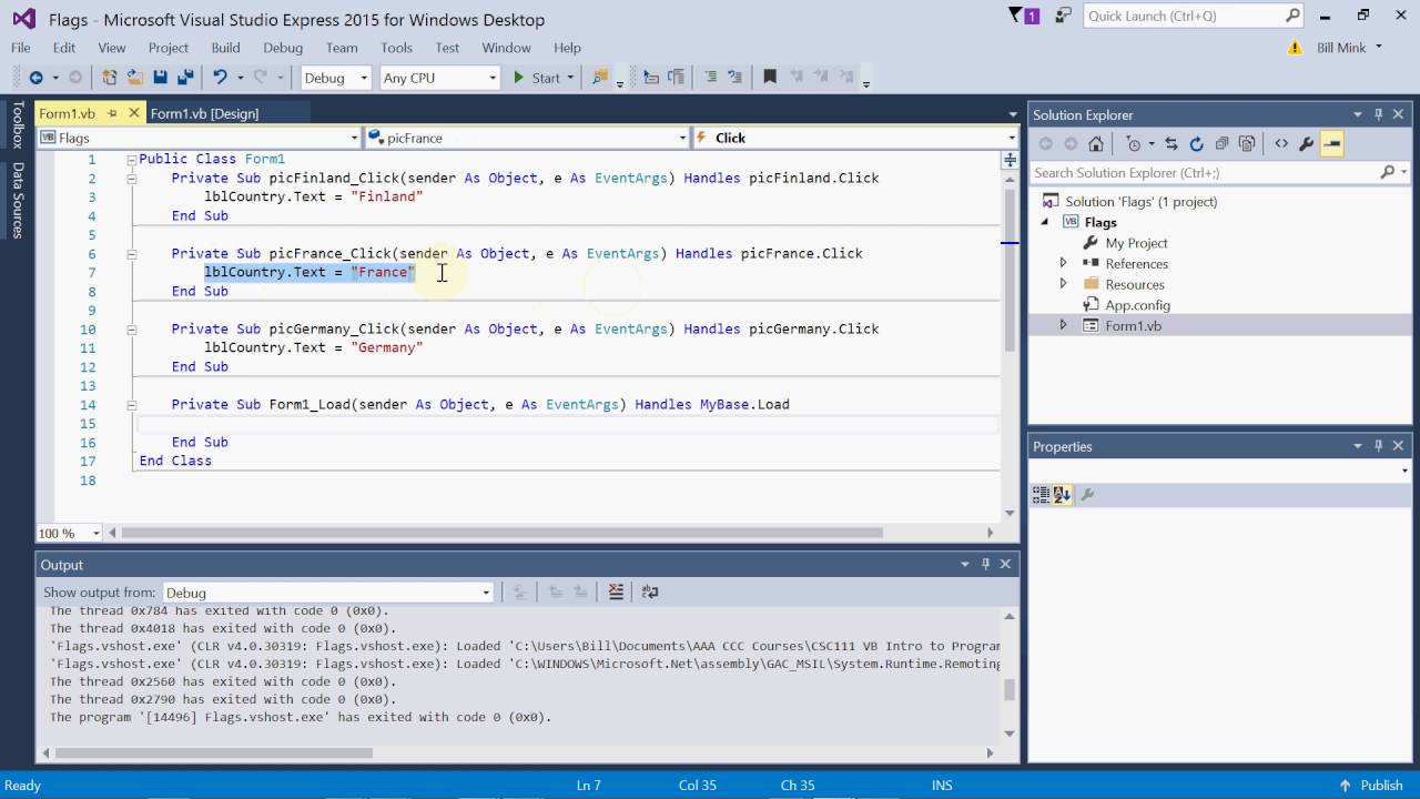 VB Flags Tutorial Ch2.4