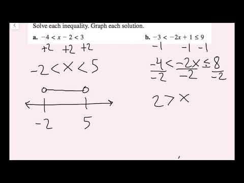 Writing and Solving Compound Inequalities (2.5 Big Ideas Math - Algebra 1)