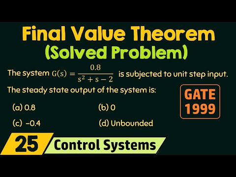 Final Value Theorem (Solved Problem) Video Lecture - Crash Course for GATE ECE (English ...