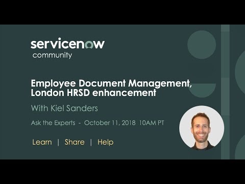 10/11 Ask the Experts: Employee Document Management, London HRSD enhancement