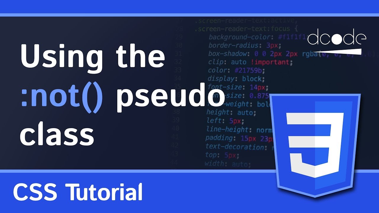 Using the :not() pseudo-class - CSS Tutorial
