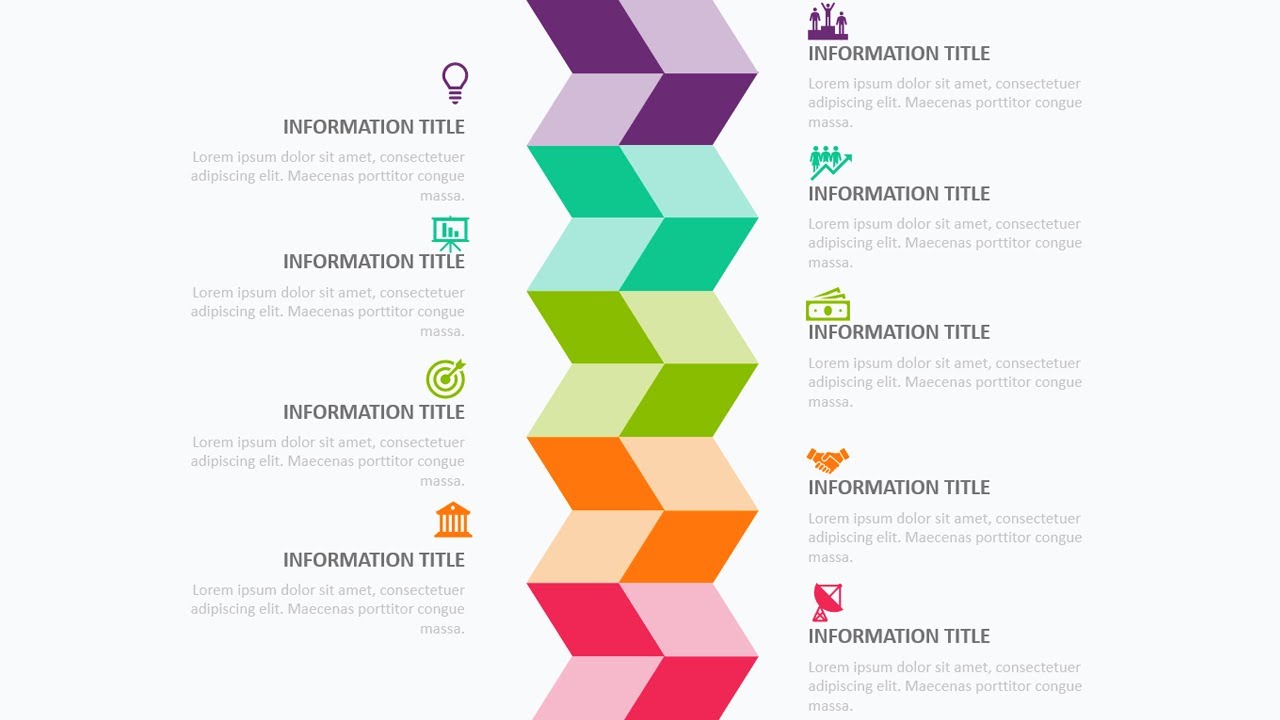 9 colorful Options Infographic Slide in PowerPoint