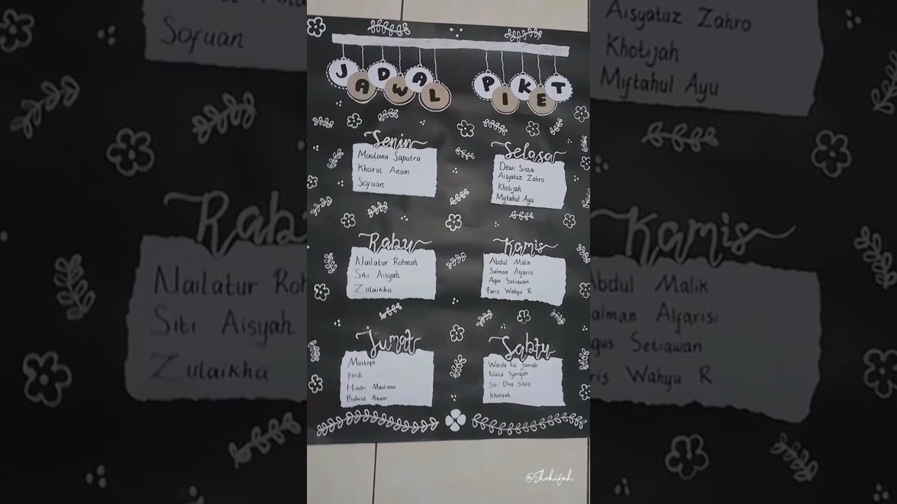 Tutorial jadwal piket Asthetic #shorts #short