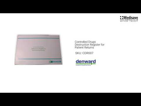 Controlled Drugs Destruction Register for Patient Returns CDR007
