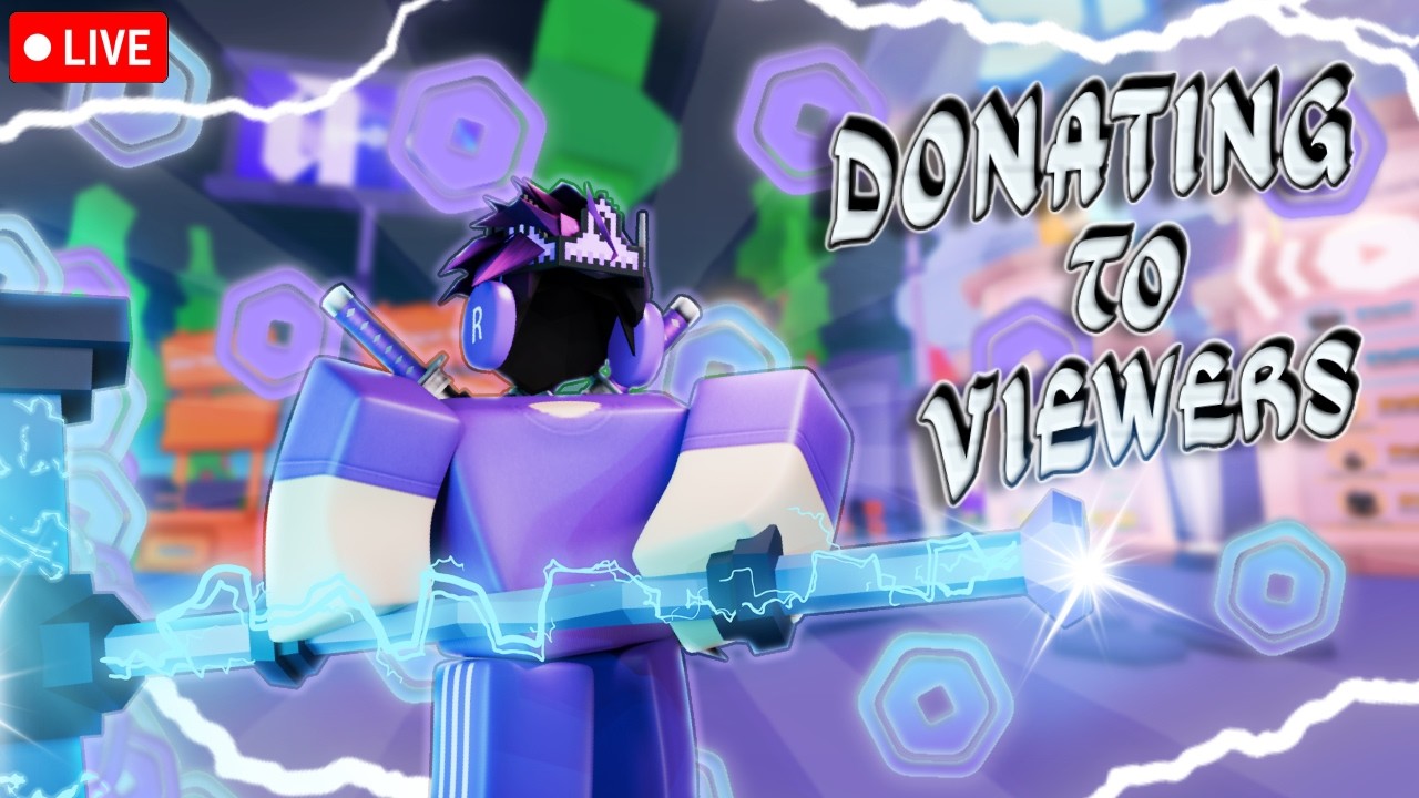 💸 PLS DONATE LIVE | 🔴Donating EVERY Viewer ROBUX! 💬TTS ON