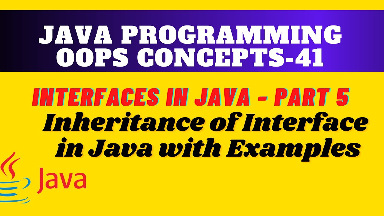 Inheritance concept in interfaces || interface inheritance java || Inheritance of Interface in java
