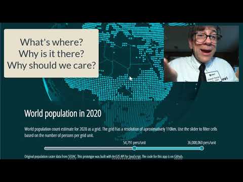 Investigating world population density through filtering data on a 3D globe