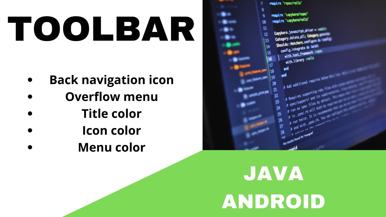 ANDROID - TOOLBAR TUTORIAL IN JAVA | OVERFLOW MENU, BACK NAVIGATION ARROW AND THEMES
