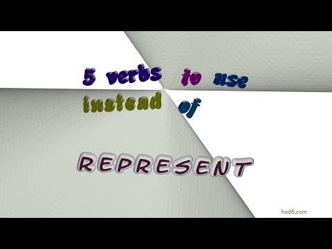 represent - 6 verbs synonym of represent (sentence examples)