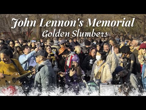 [4k] Golden Slumbers - JOHN LENNON'S MEMORIAL - Strawberry Fields Central Park NYC