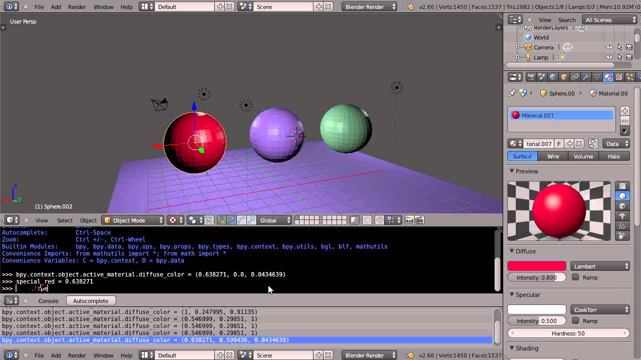 Blender Tutorial - Step up to the Python Console and the Info window for Power Users