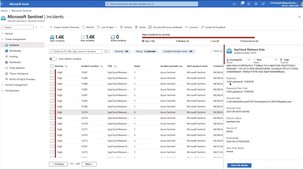 SpyCloud Integration for Microsoft Sentinel