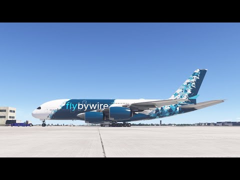 First flight in the FlyByWire Airbus A380 in Flight Simulator 2024