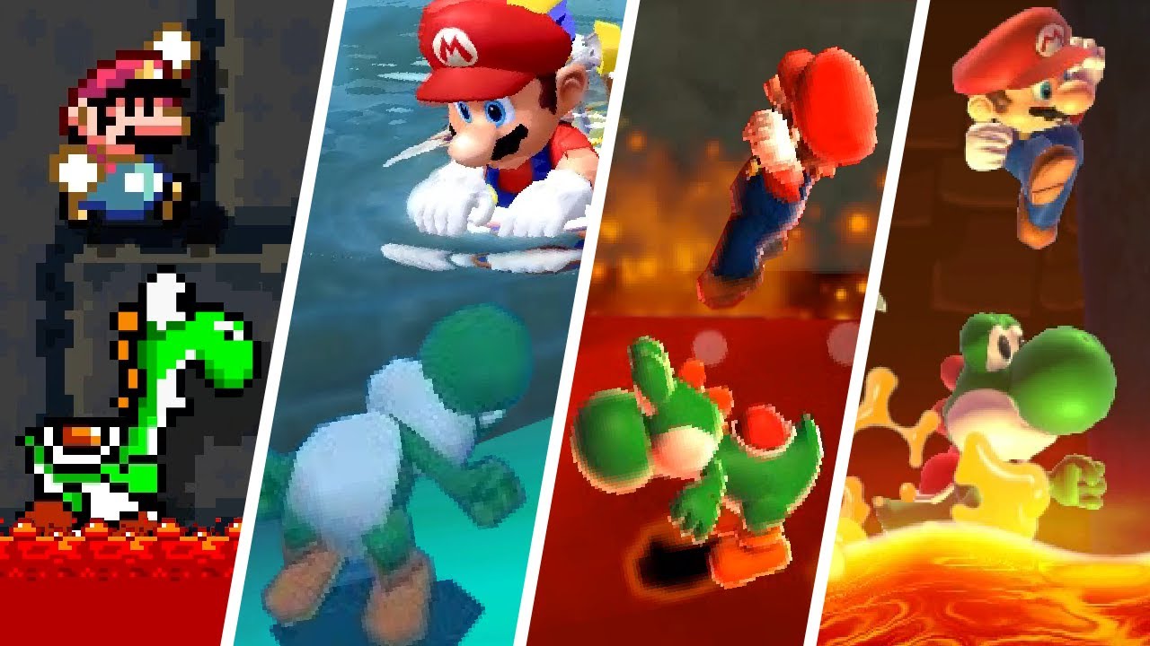 Evolution of Mario Sacrificing Yoshi (1990-2022)