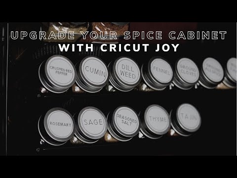 Upgrading the Spice Cabinet with Cricut Joy | Kitchen Organization