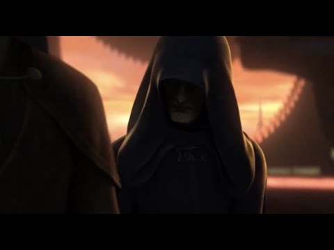 Dooku is angered over Qui Gon's death TALES OF THE JEDI scene