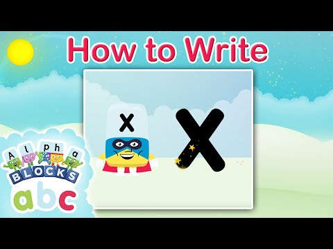 @officialalphablocks - Learn How to Write the Letter X | Zig-Zag Letter Family | How to Write App