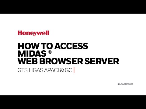 How to access the Midas® web browser server?