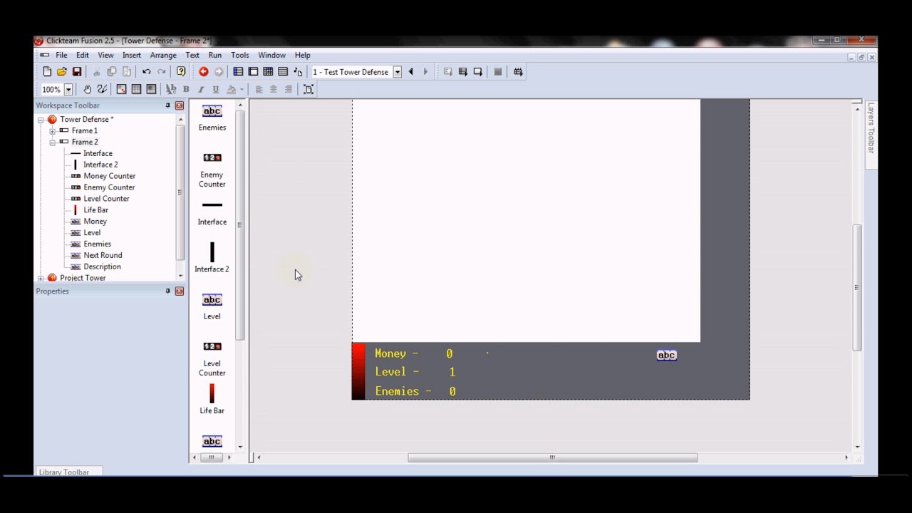 MMF2/CF 2.5 Tower Defense Tutorial - User Interface