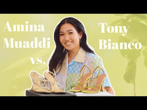 AMINA MUADDI GILDA VS TONY BIANCO SHY SANDALS | DUPE VS. DESIGNER | UNBOXING, REVIEW & COMPARE