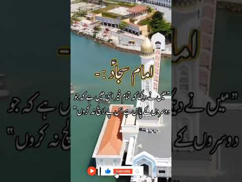 Imam Zain ul Abideen ne farmaya | Imam Sajjad (as) Quotes in Urdu #shorts #imamzainulabideen