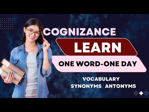 Use and Meaning of word "COGNIZANCE" | English Vocabulary | Learn English Everyday | Tutor Mentor