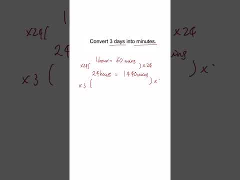 Days into minutes! #days #conversion #shorts #maths