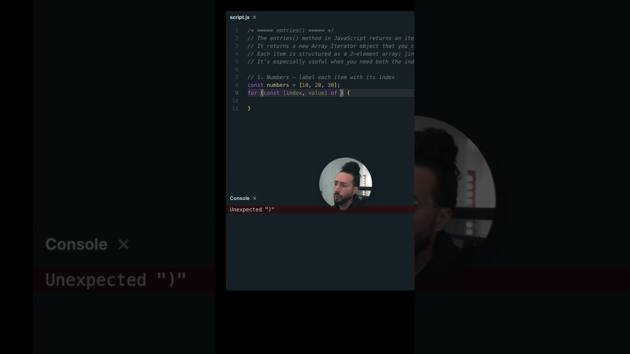 Learn the Entries() Method in 1 Minute!