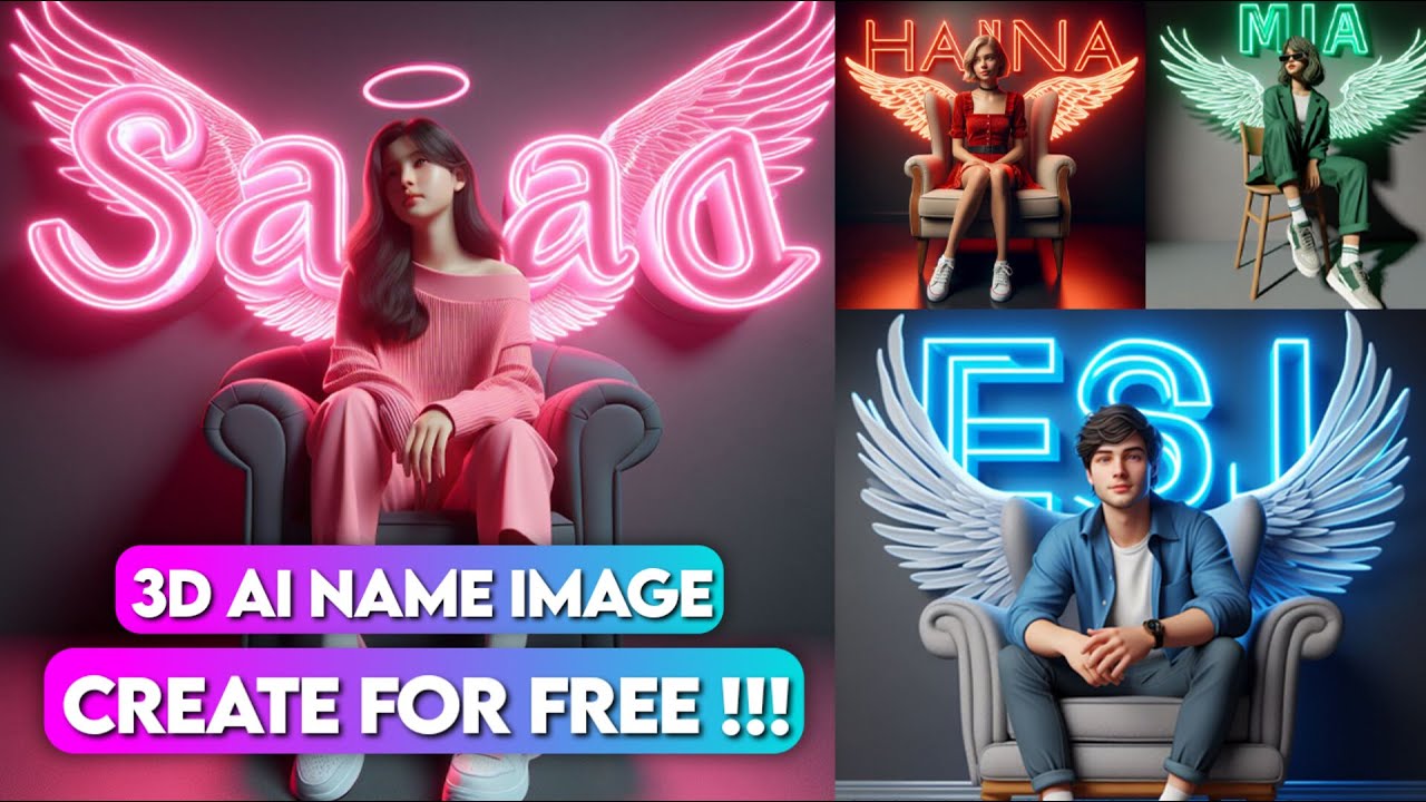 How To Create 3D Ai Name Images with Bing ai viral editing Bing image creator tutorial